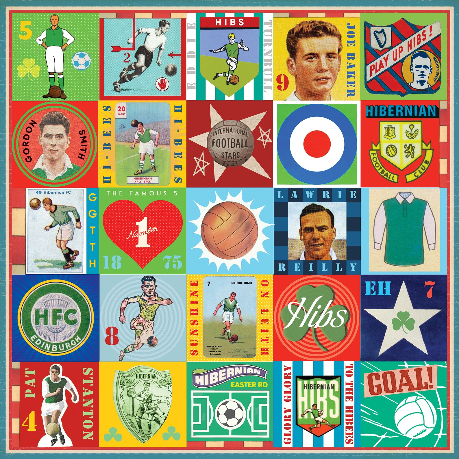 Hibs Print - Hibernian Poster - Pop Art - Retro Football Print ...