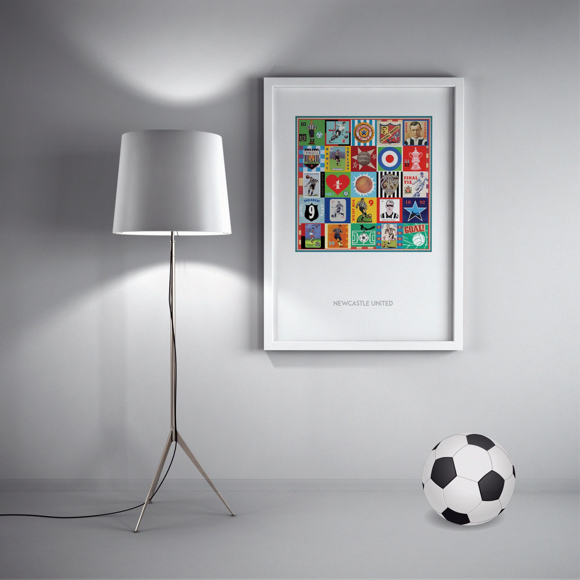 Newcastle United Print - Pop Art - Newcastle Utd Poster- Retro Football ...