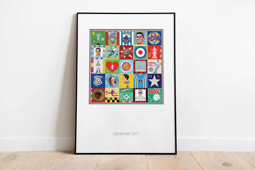 Coventry City Print - Coventry Poster - Pop Art - Retro Football Print ...