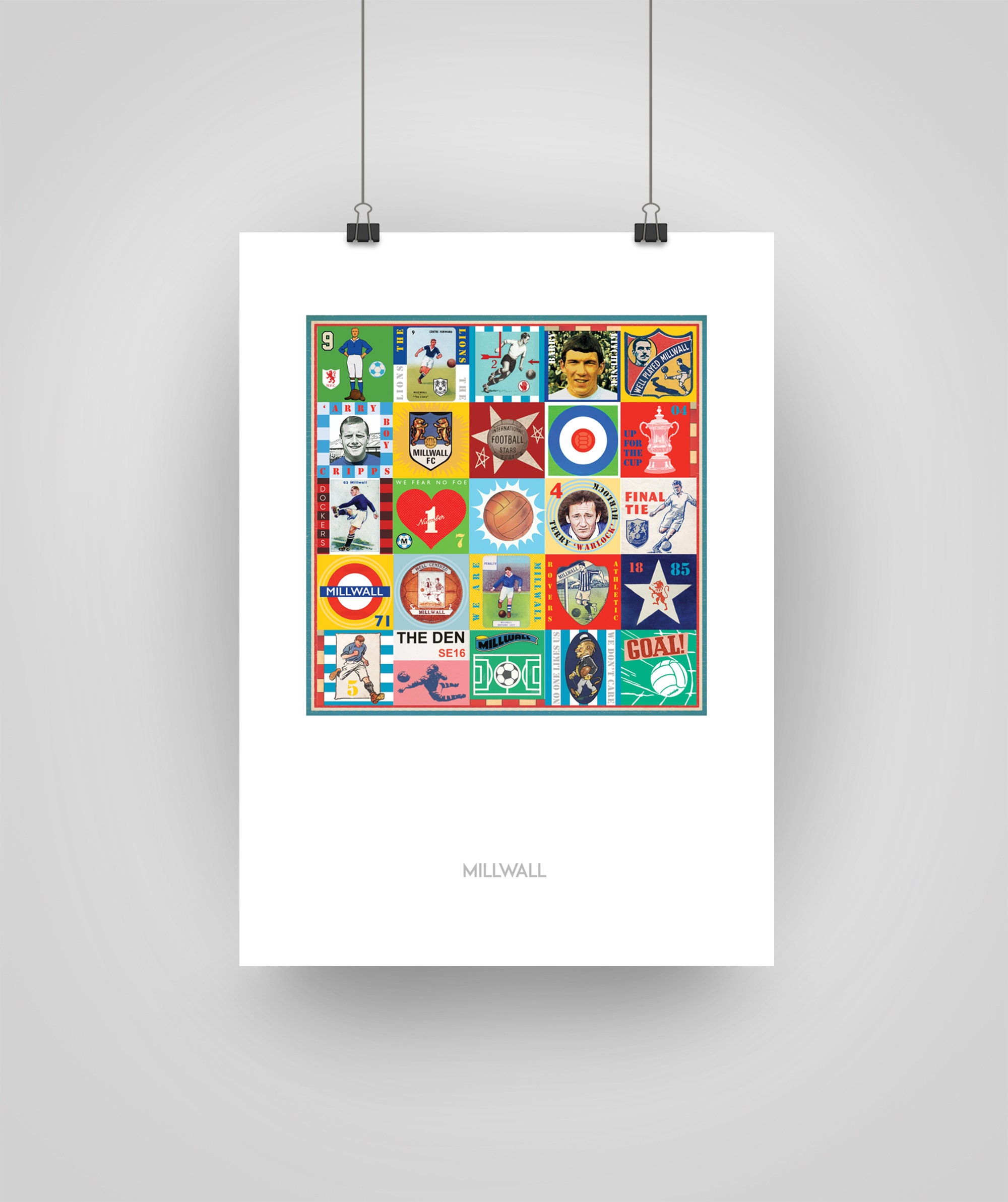 Millwall Print Millwall Poster Pop Art Retro Football - Etsy Norway