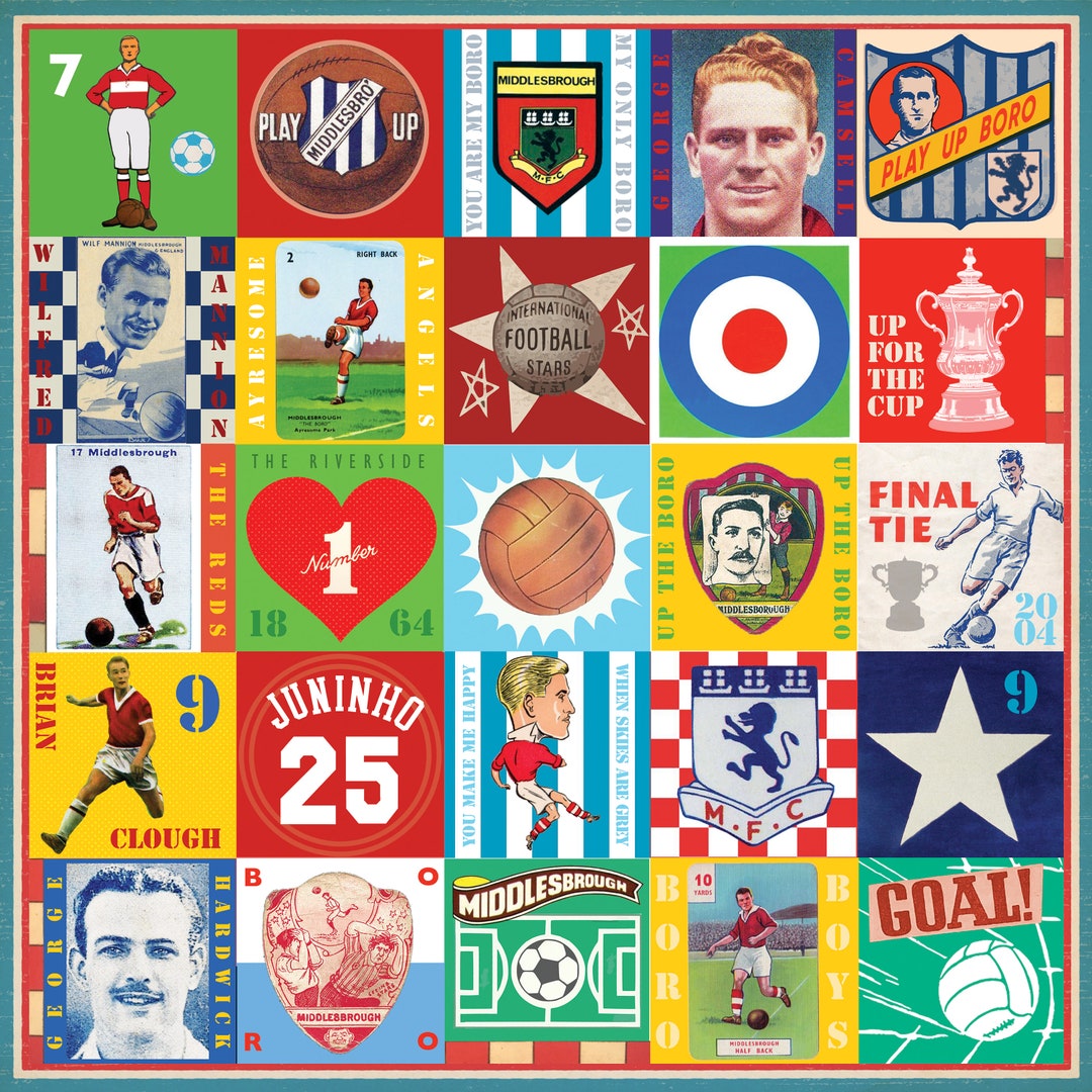 Middlesbrough Print Boro Poster Boro Print Pop Art Retro Football Print ...