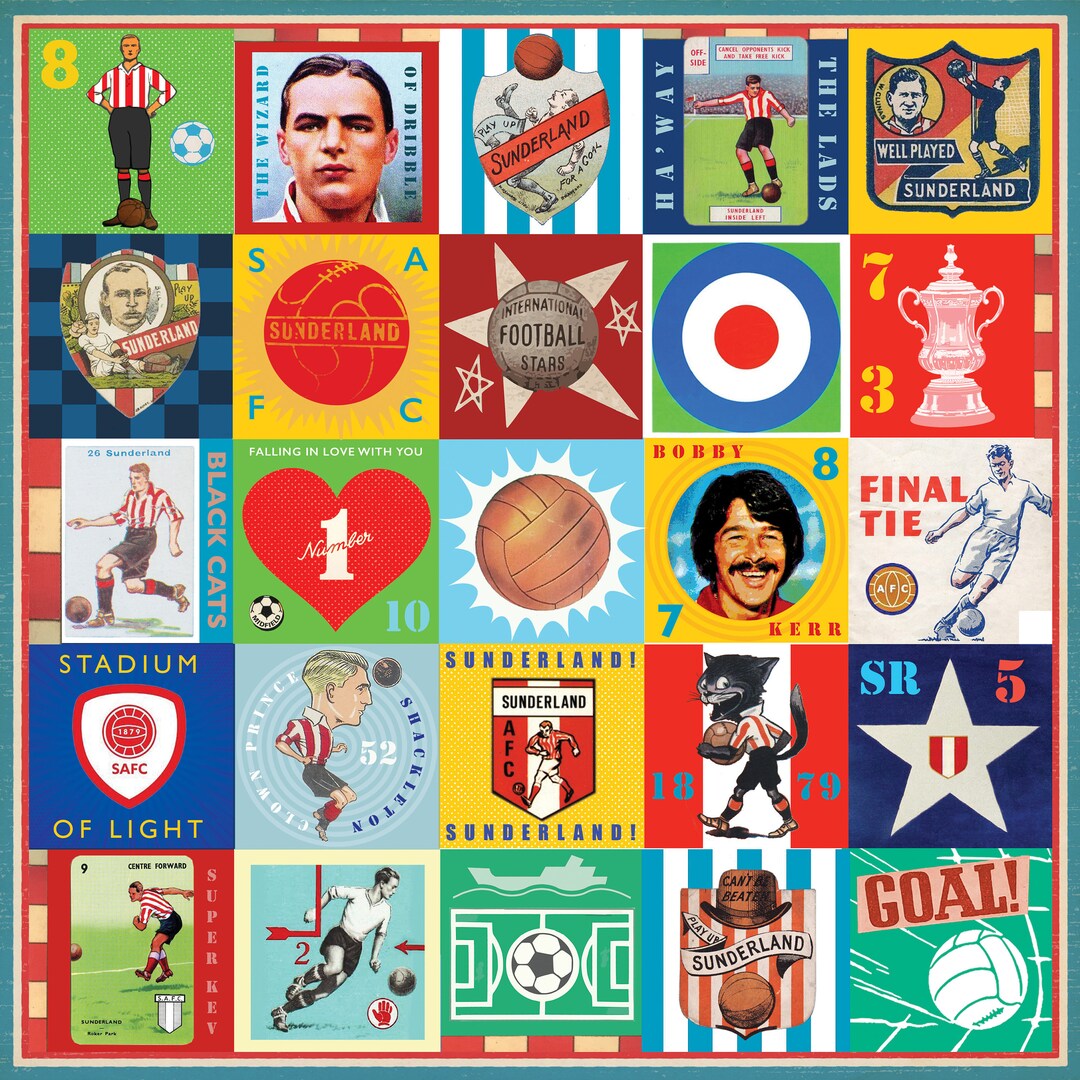Sunderland Print Sunderland Poster Pop Art Retro Football Print Soccer ...