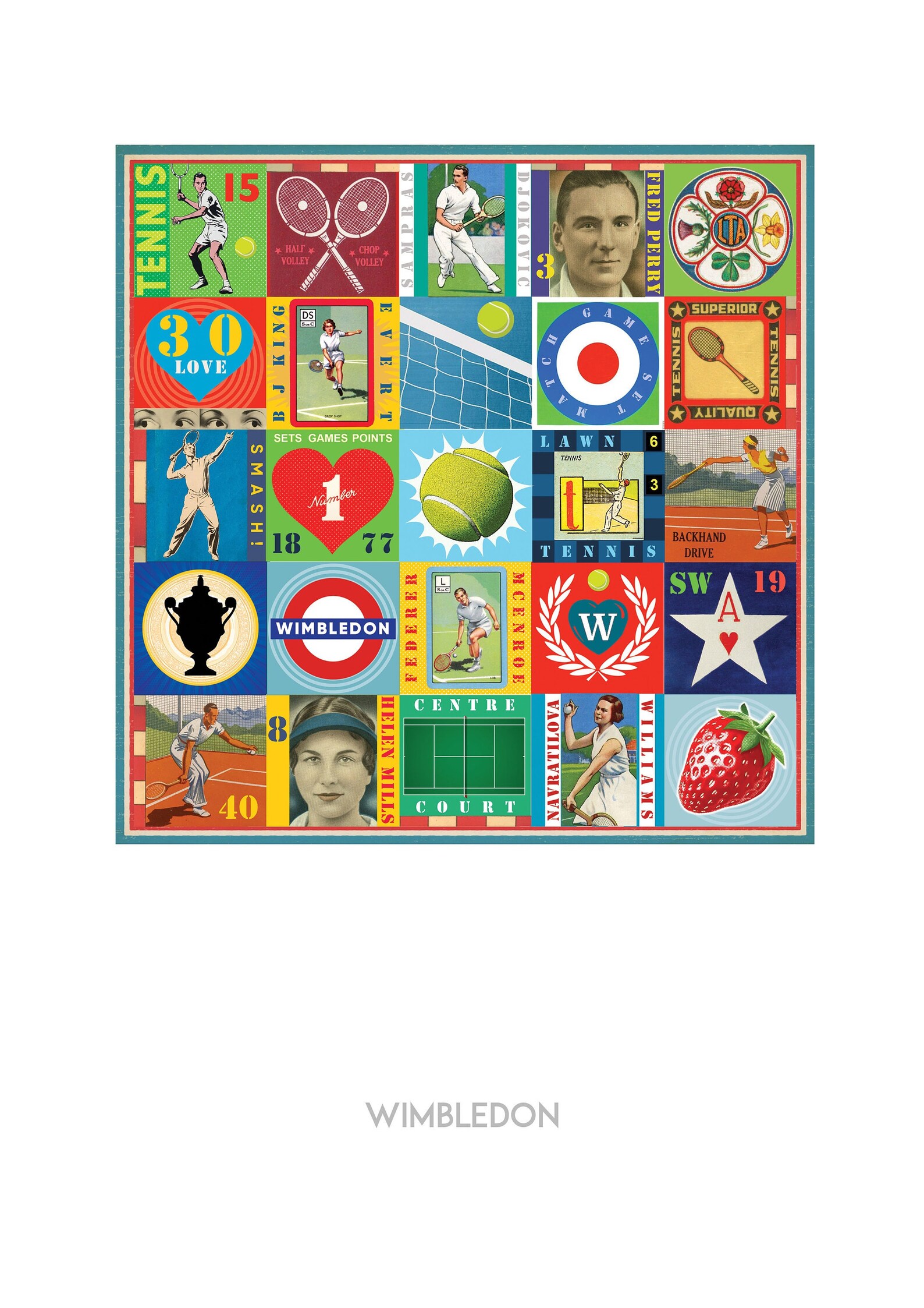 Wimbledon Tennis Pop Art Print - Lawn Tennis Wall Art Poster Gift - Etsy
