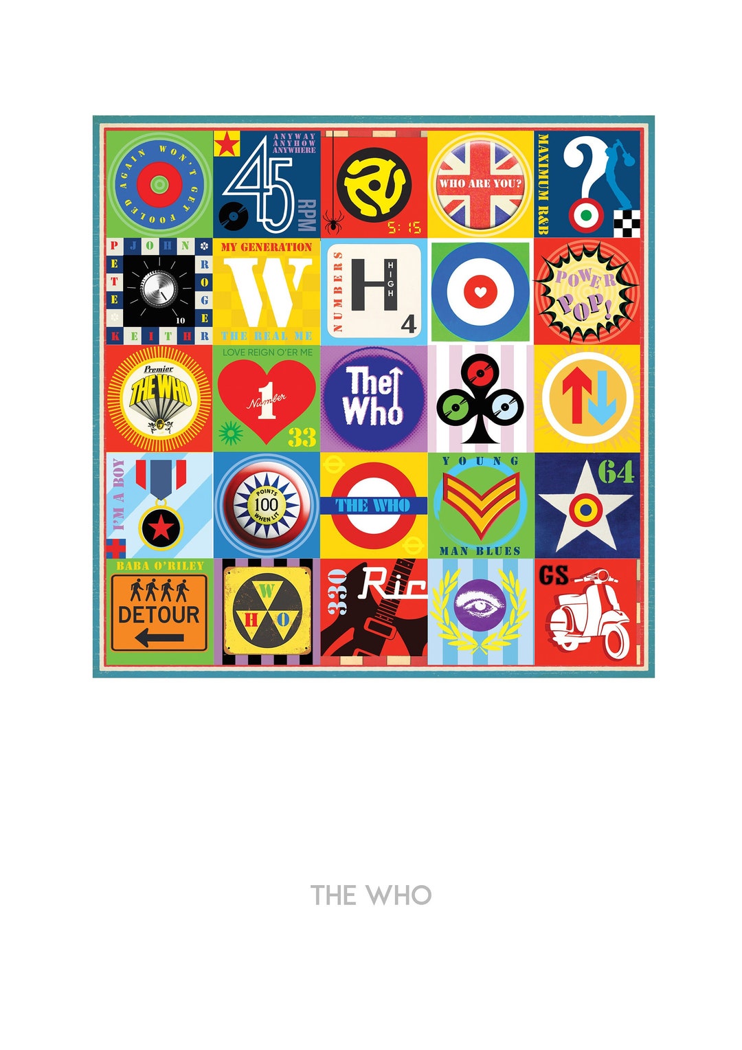 The Who Poster Print Pop Art the Who Music Art Print Mod - Etsy