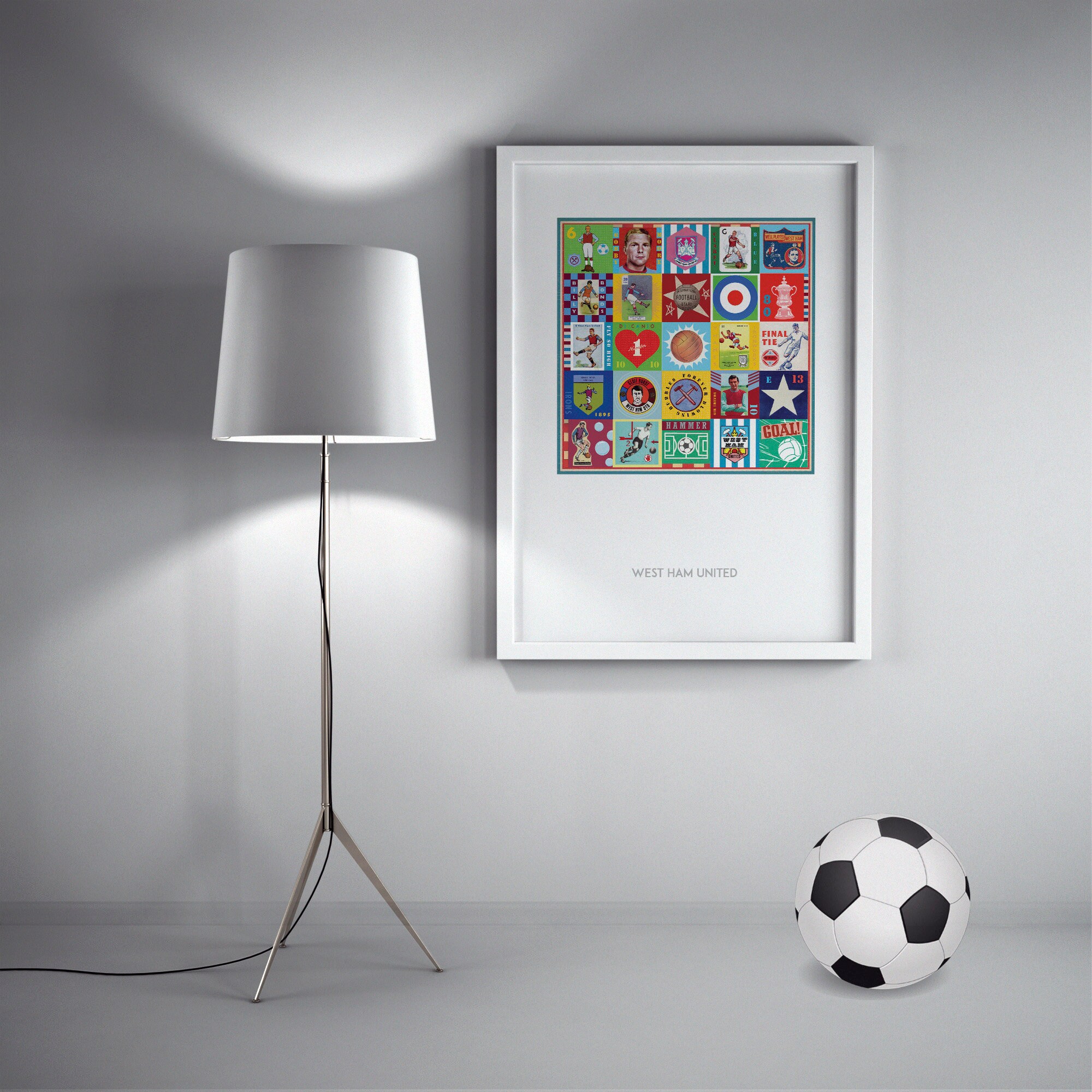 West Ham United Print West Ham Poster Pop Art Retro Football Print ...