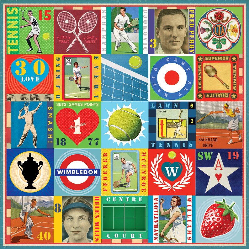 Wimbledon Tennis Pop Art Print - Lawn Tennis Wall Art Poster Gift - Etsy