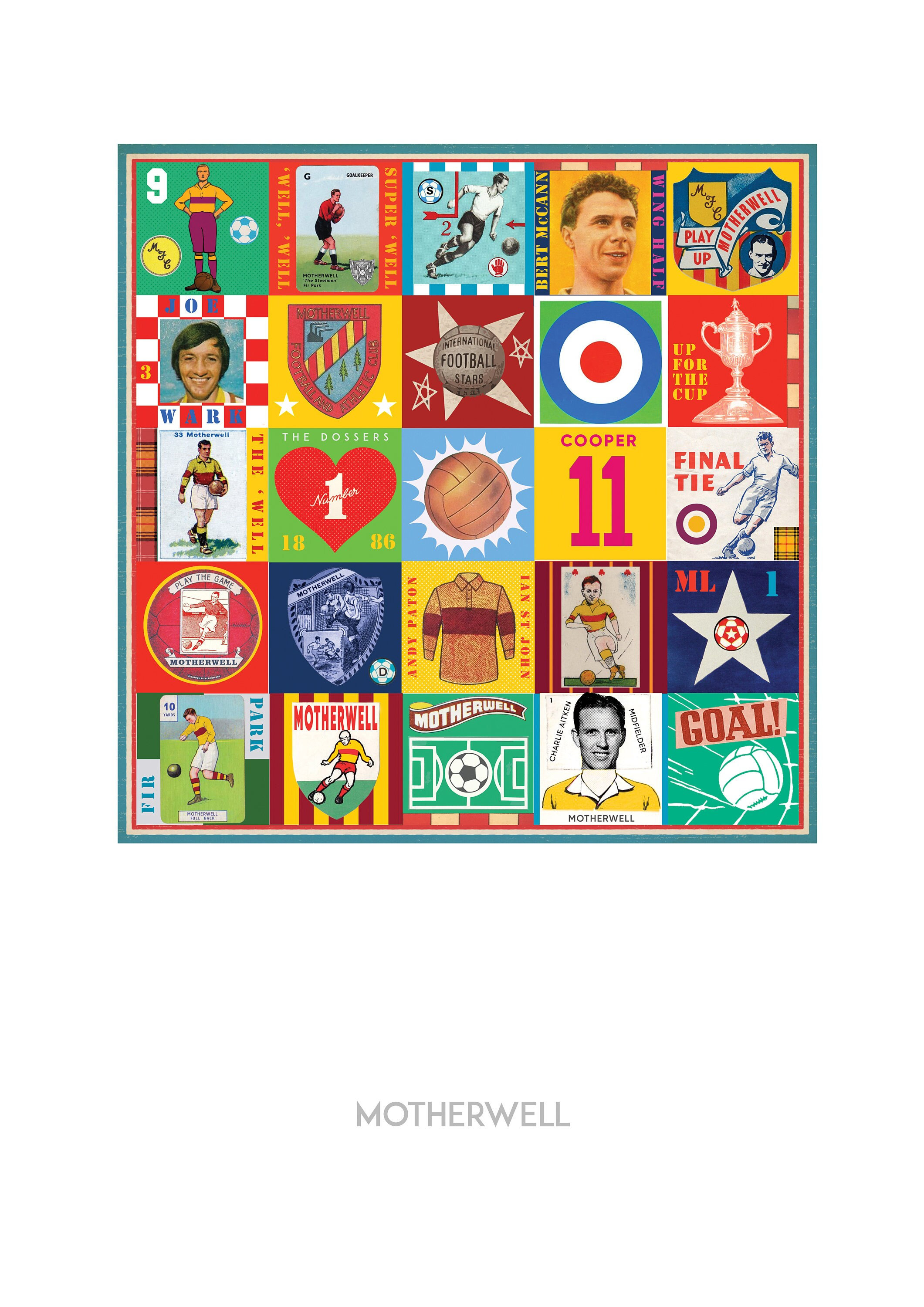 Motherwell Print - Motherwell Poster - Pop Art - Retro - Football Print ...