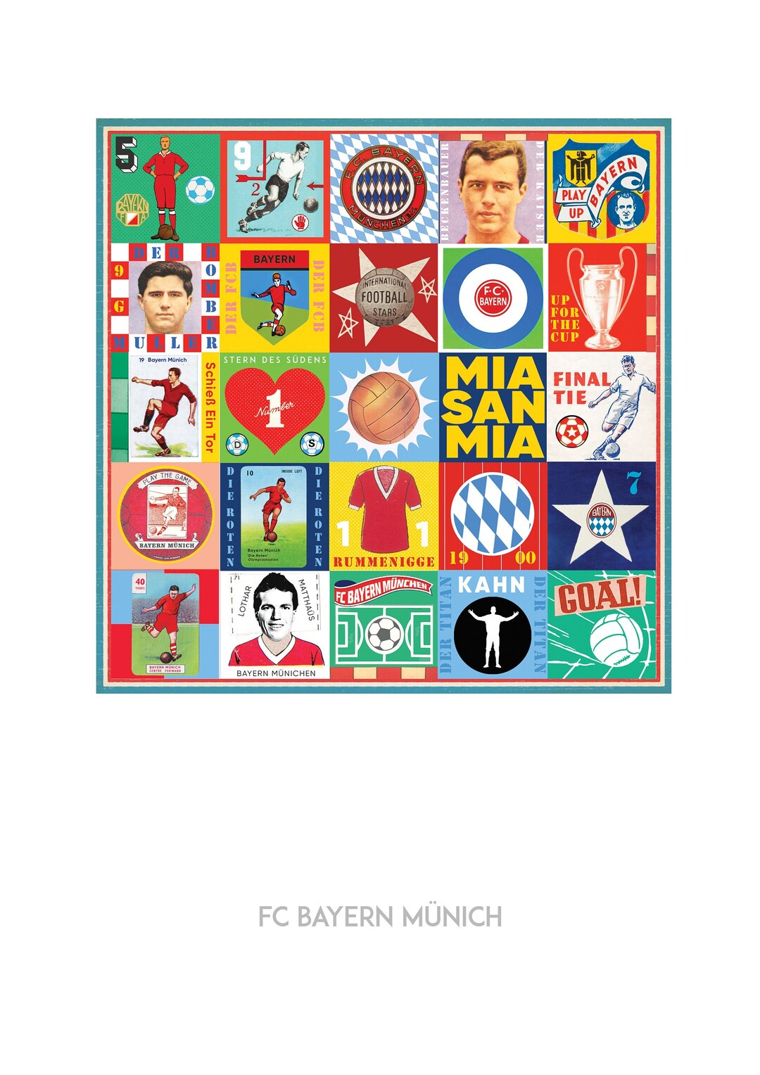 Bayern Munich Print Bayern Munich Poster Pop Art Retro - Etsy