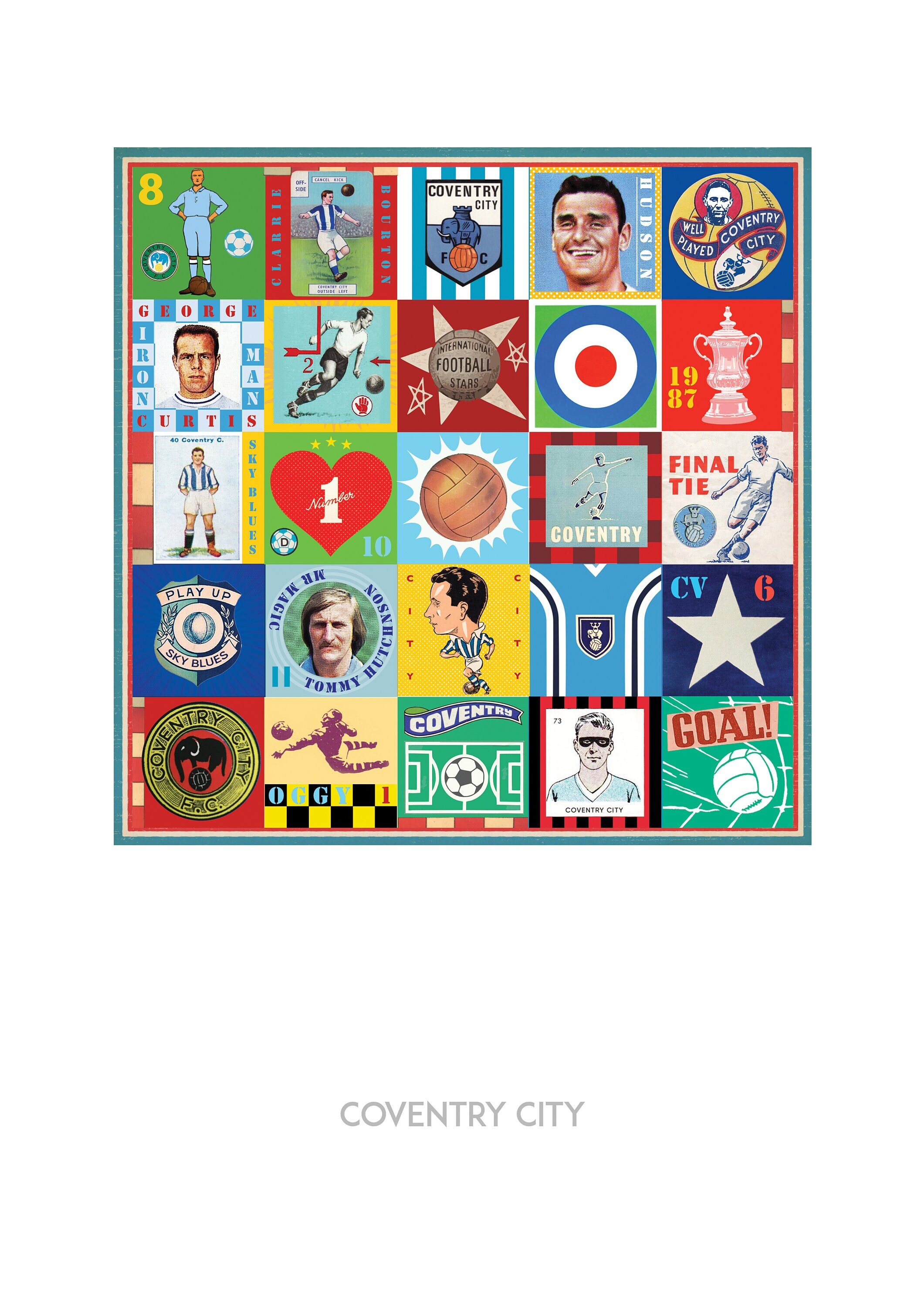 Coventry City Print Coventry Poster Pop Art Retro Football Print Soccer ...