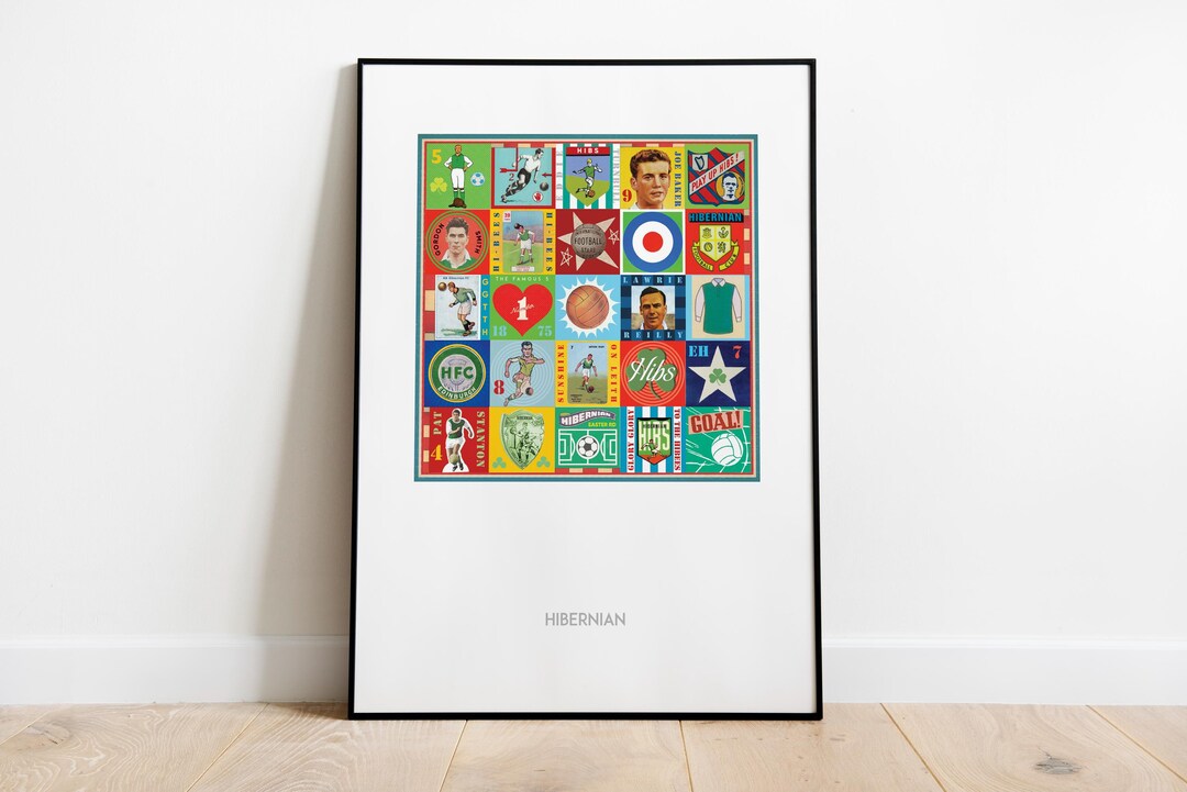Hibs Print - Hibernian Poster - Pop Art - Retro Football Print ...