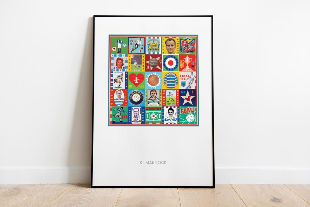 Kilmarnock Print - Killie Poster - Pop Art - Retro - Football Print ...