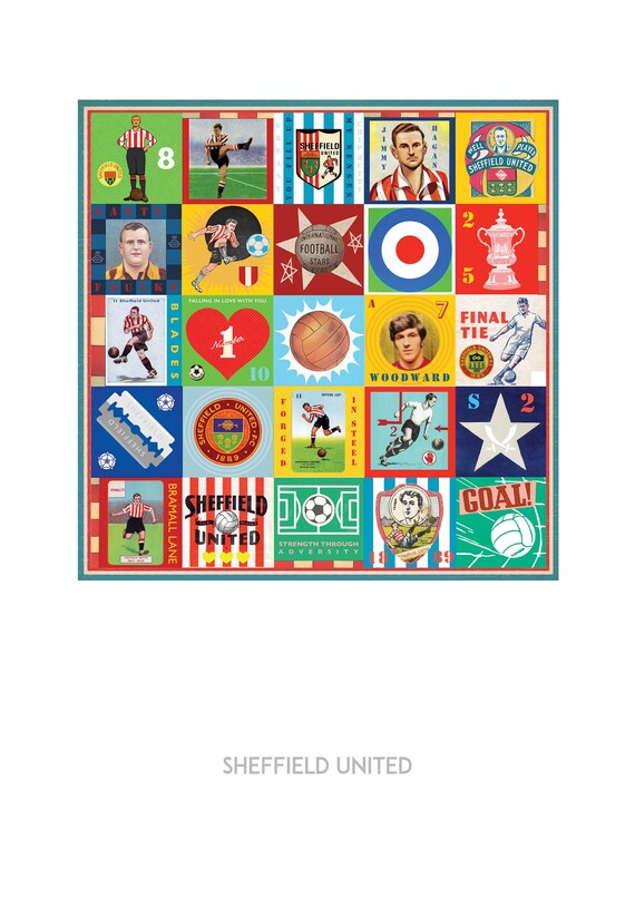 Sheffield United Print Sheff Utd Poster Pop Art Retro - Etsy Italia
