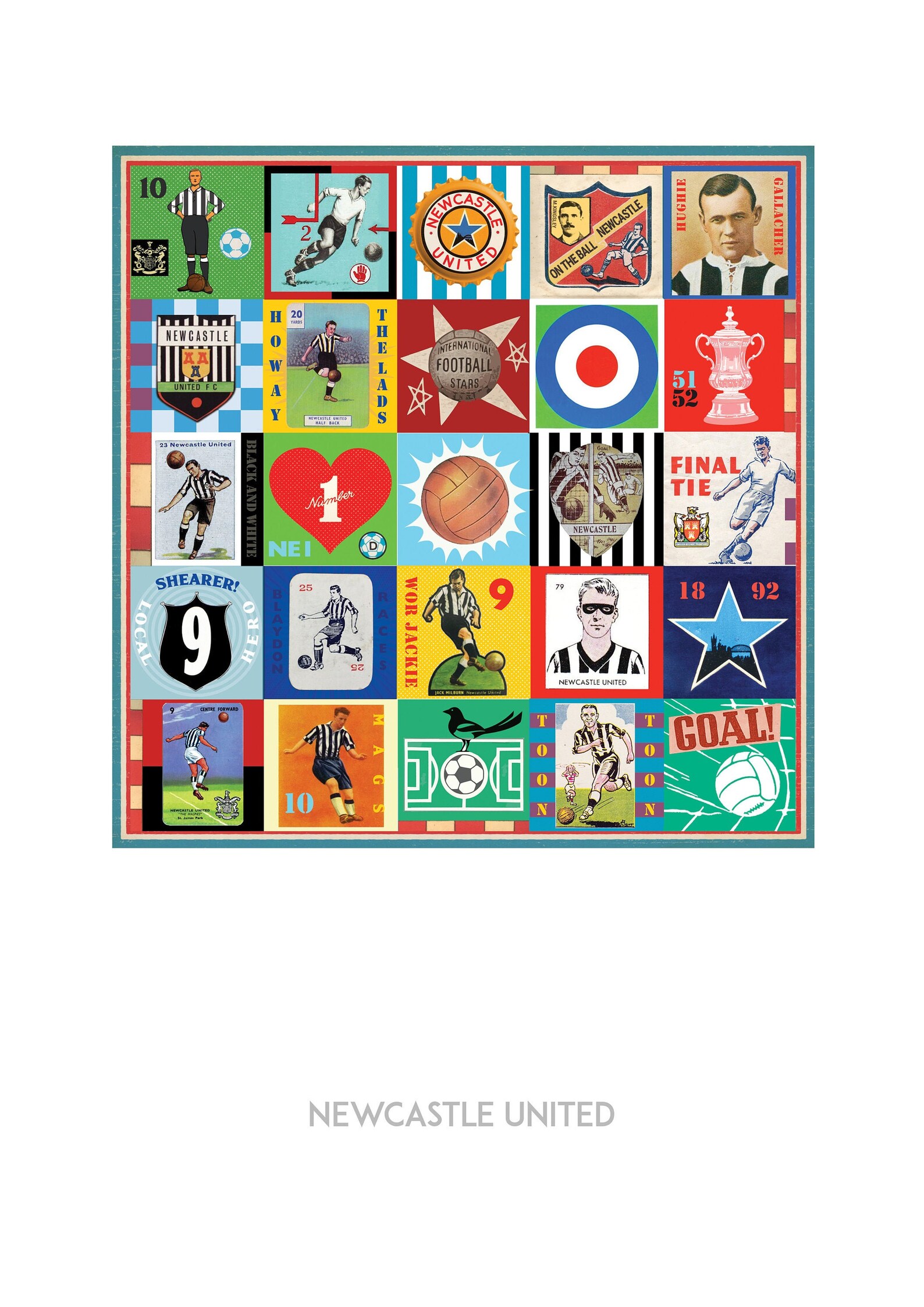 Newcastle United Print - Pop Art - Newcastle Utd Poster- Retro Football ...