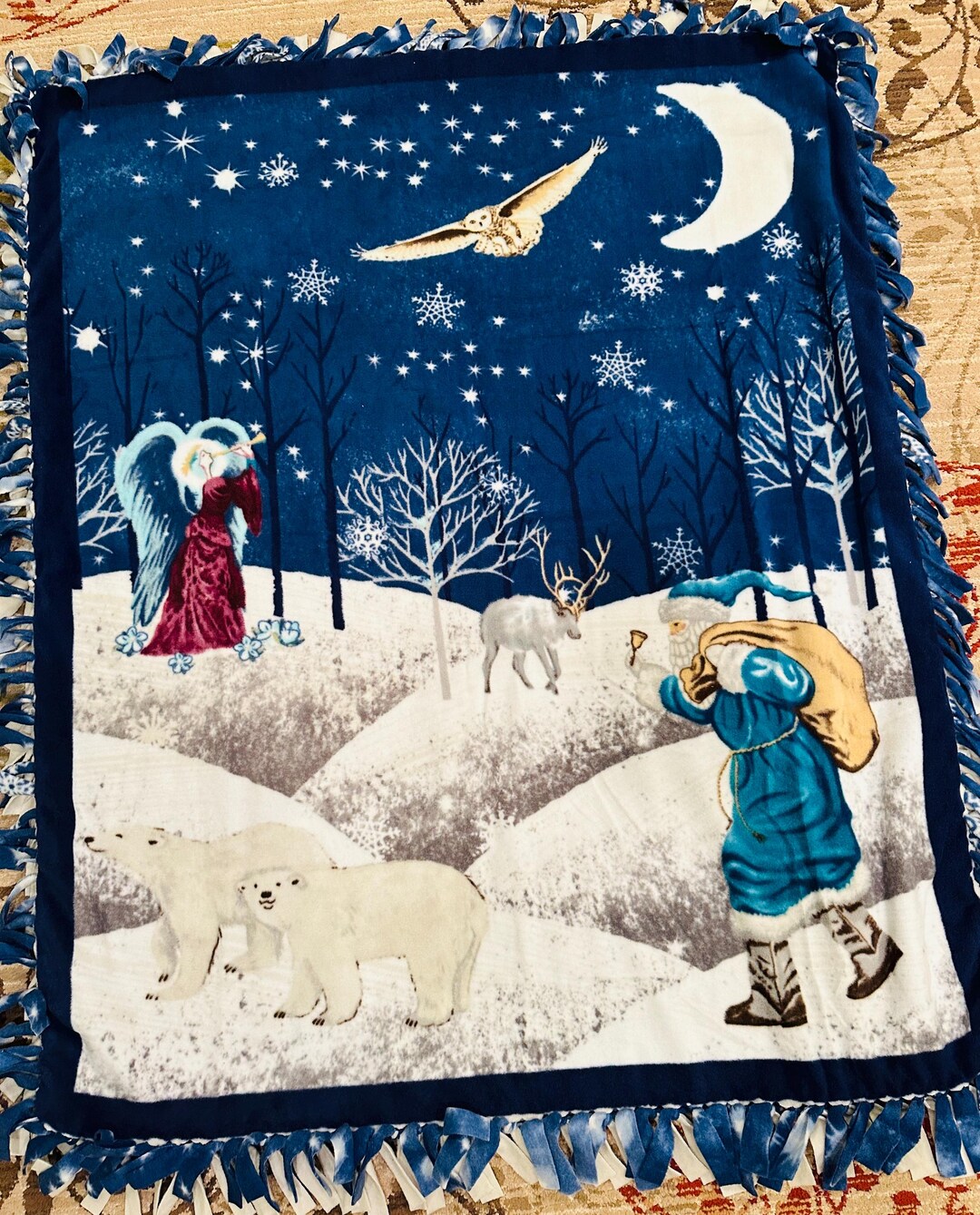 Cozy up to Winter: Winter Solstice Night Mountain Scape Reversible No ...