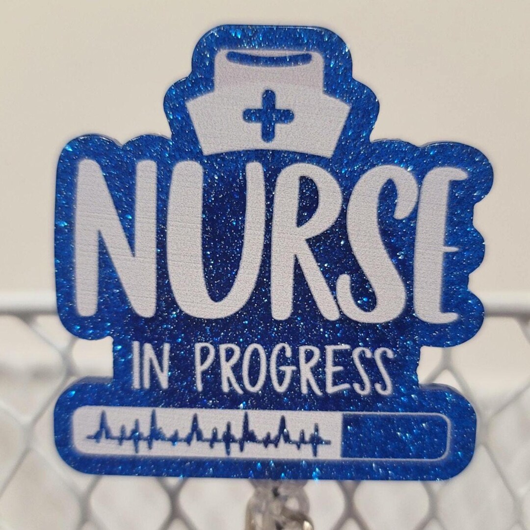 NURSE IN PROGRESS Name Badge Holder - Etsy
