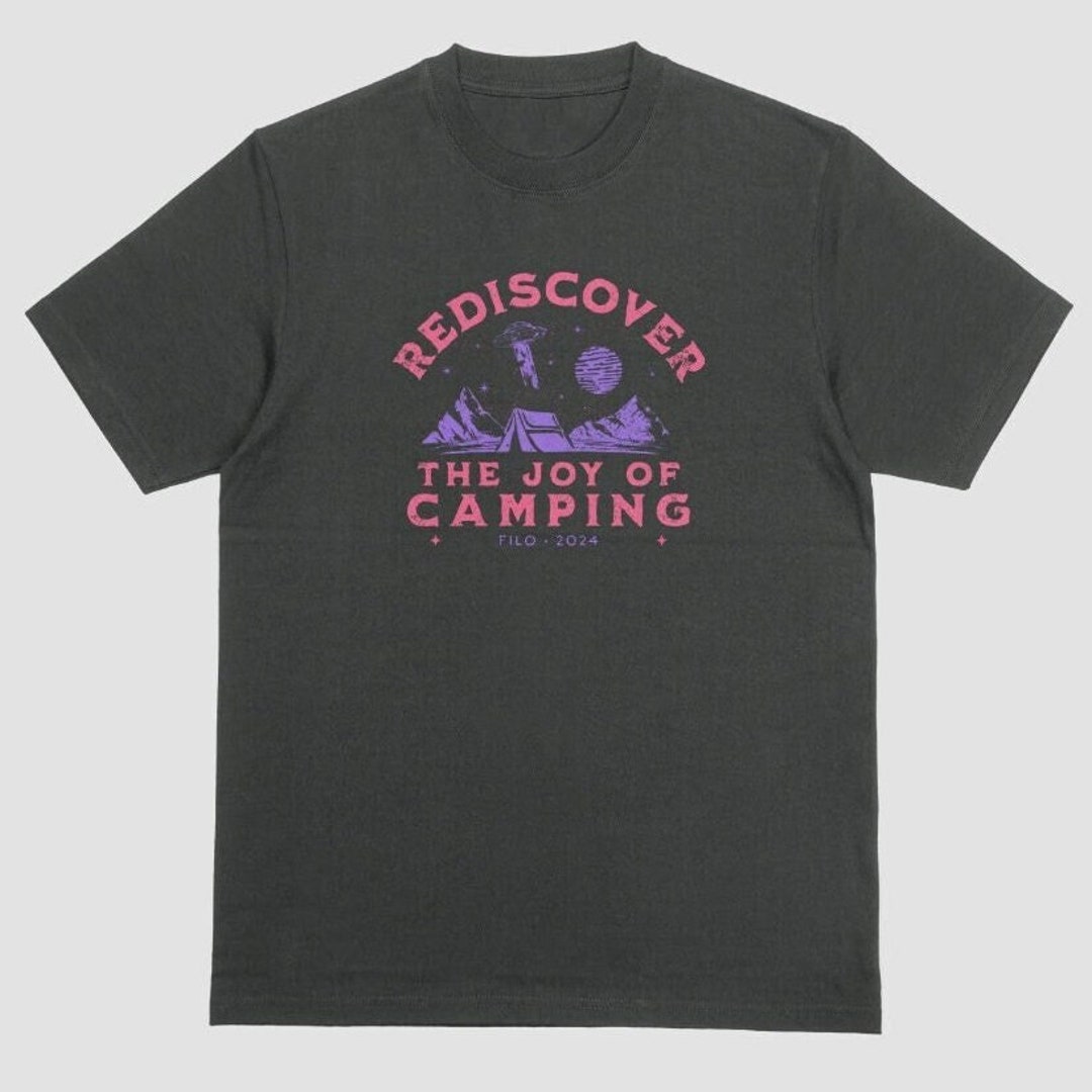 Rediscover the Joy of Camping Graphic Tee UFO Unisex Alien Shirt Funny ...