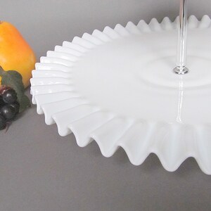 Vintage Two Tiered Plate Stand, Milk Glass Hobnail, Cupcake Display ...