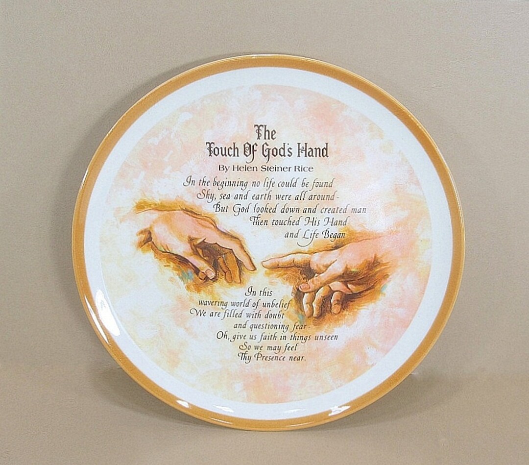 Vintage Religious Platter, Large Prayer Serving Dish, Large Decorative ...