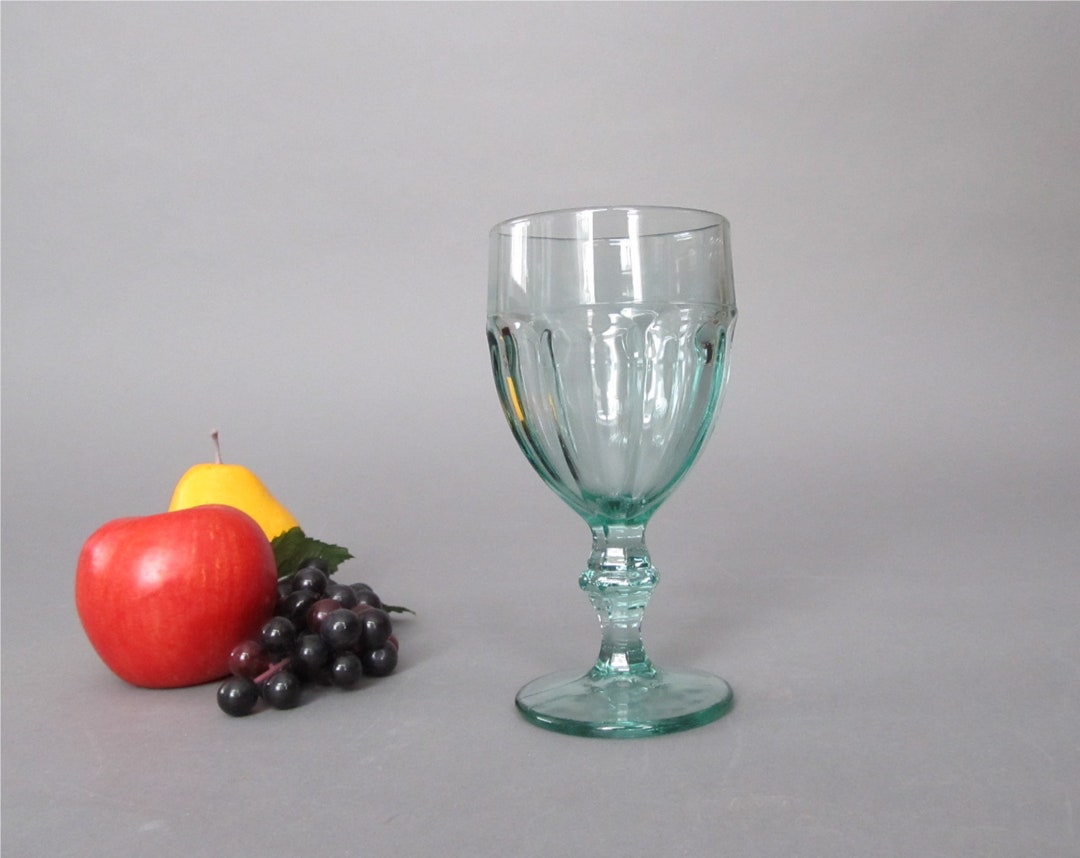 Vintage Light Green Water Goblet, Libbey Gibraltar Large Glass - Etsy