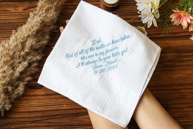 Personalized Embroidered Wedding Handkerchiefs, Creating Unique Wedding ...