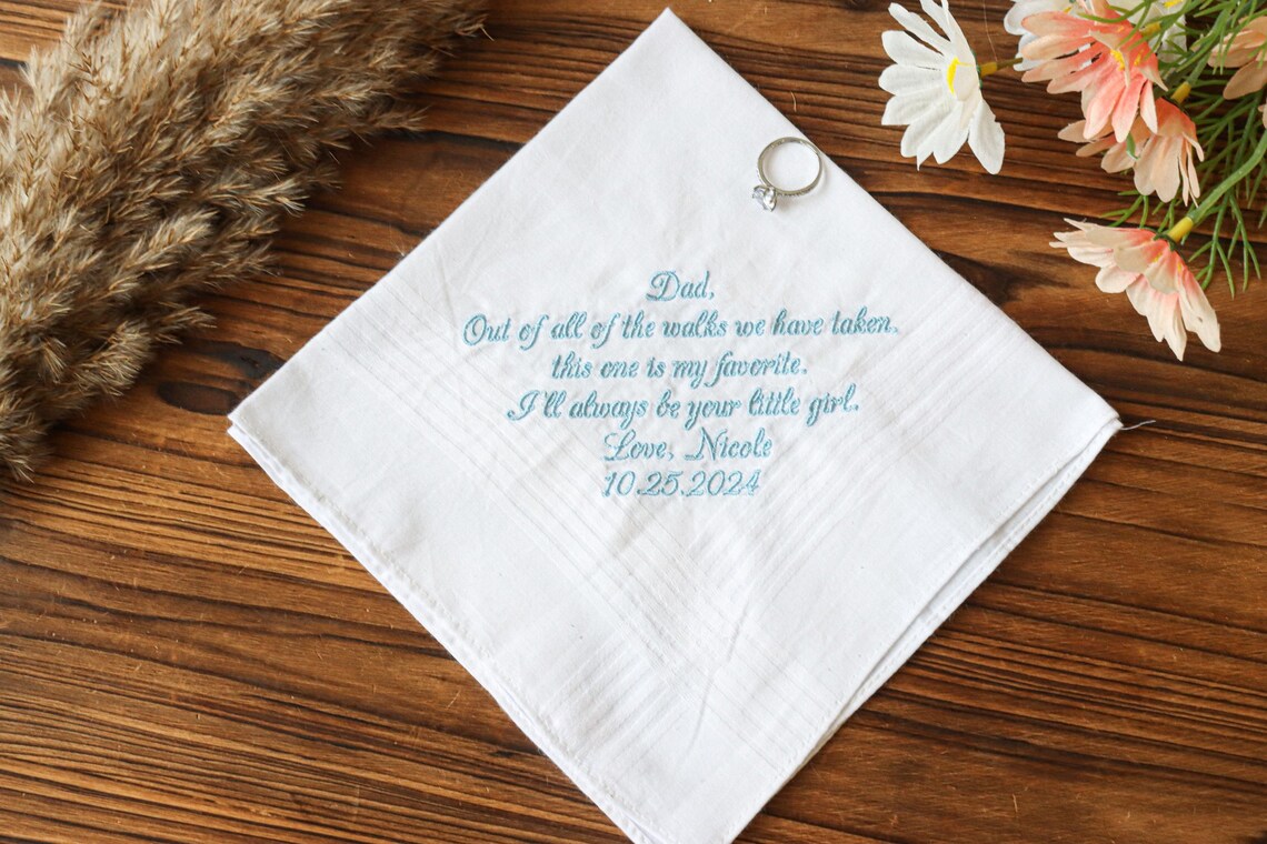 Personalized Embroidered Wedding Handkerchiefs, Creating Unique Wedding ...