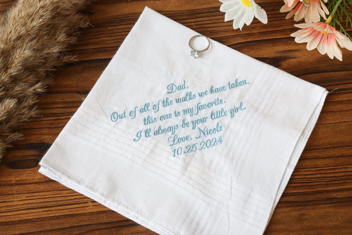Personalized Embroidered Wedding Handkerchiefs, Creating Unique Wedding ...