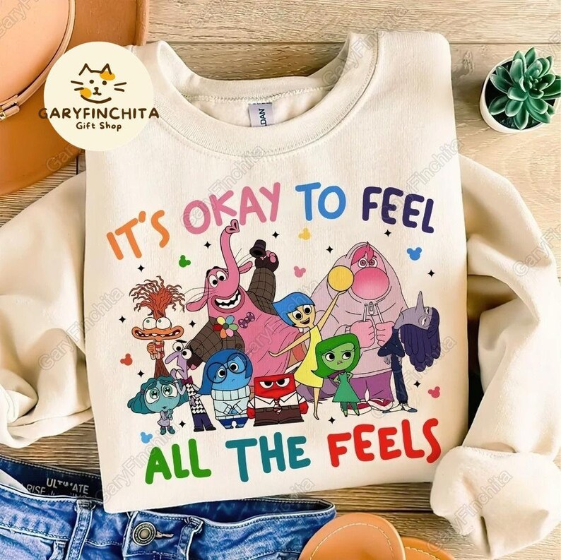 Inside Out 2 Sweatshirt, It's Okay to Feel All the Feels Shirt, Inside ...