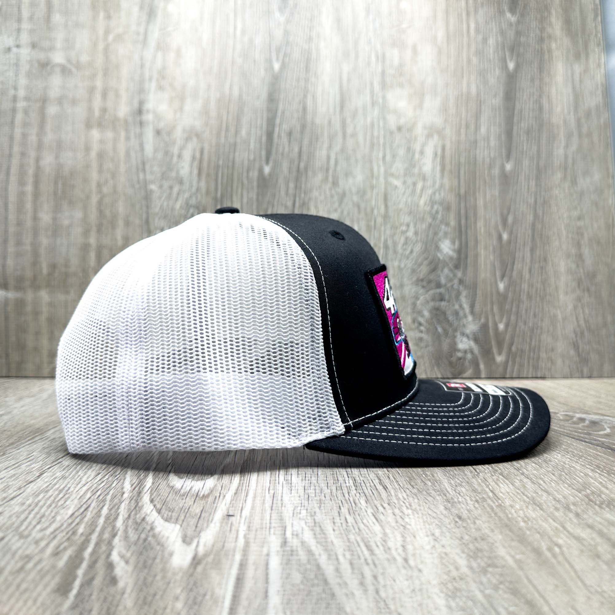 Superflo 46 Racing Hat on Black With White Mesh Richardson 112 Mid ...