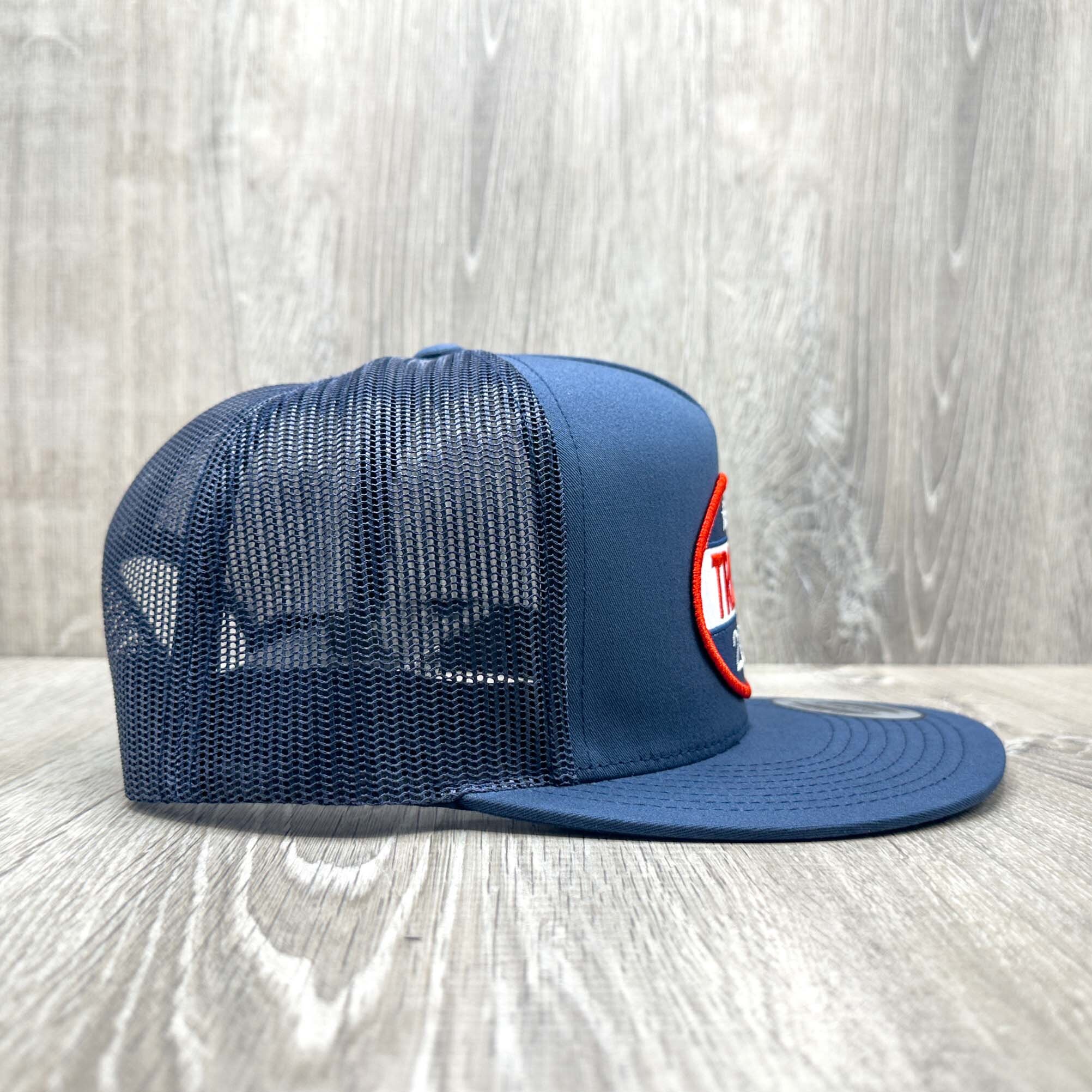 Trump 2024 Election Campaign Trucker Hat Navy With Navy Mesh Yupoong ...