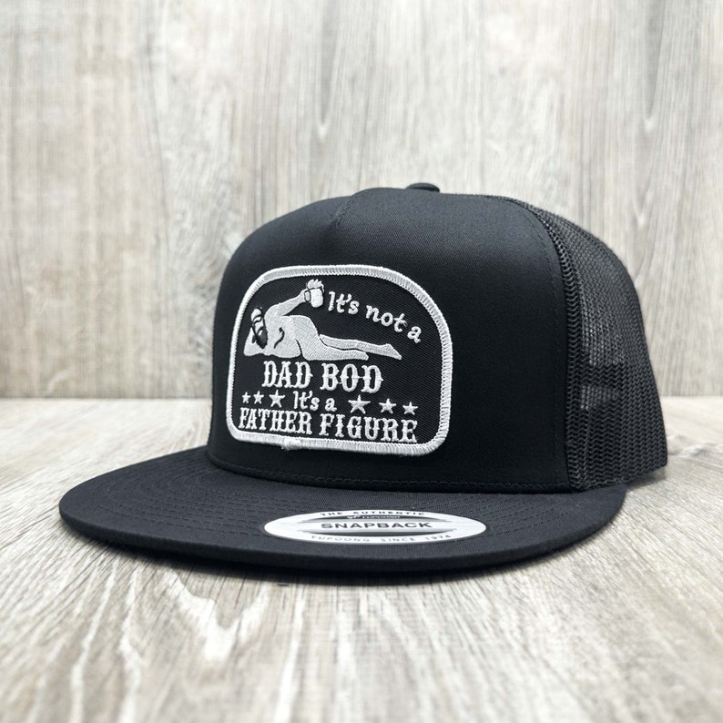 Dad Bod "it's a Father Figure" Adult Humor Retro-style Trucker on a ...