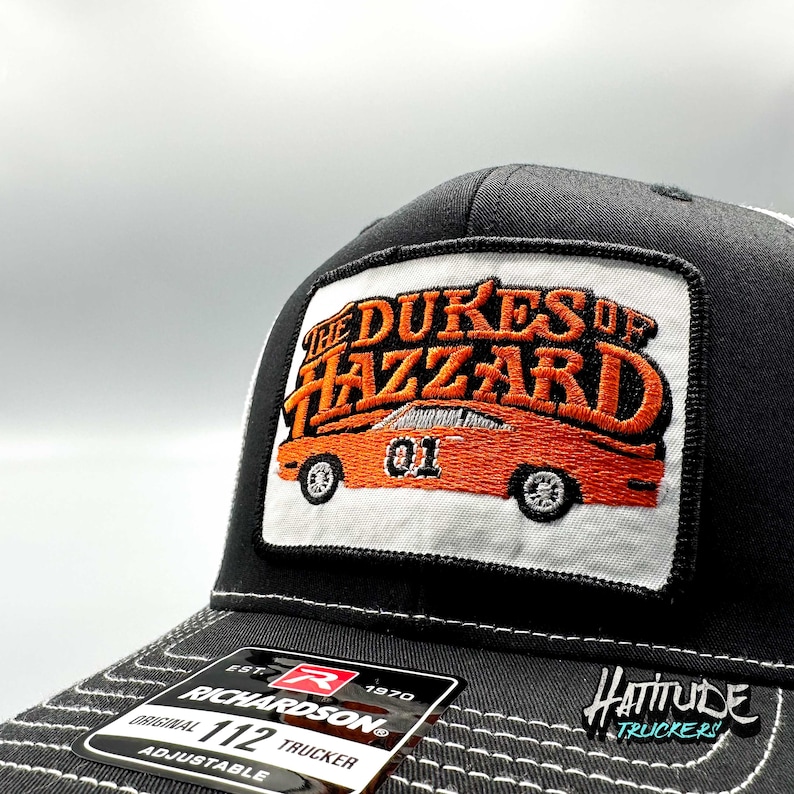 Dukes of Hazzard Trucker Hat on Black With White Mesh Richardson 112 ...