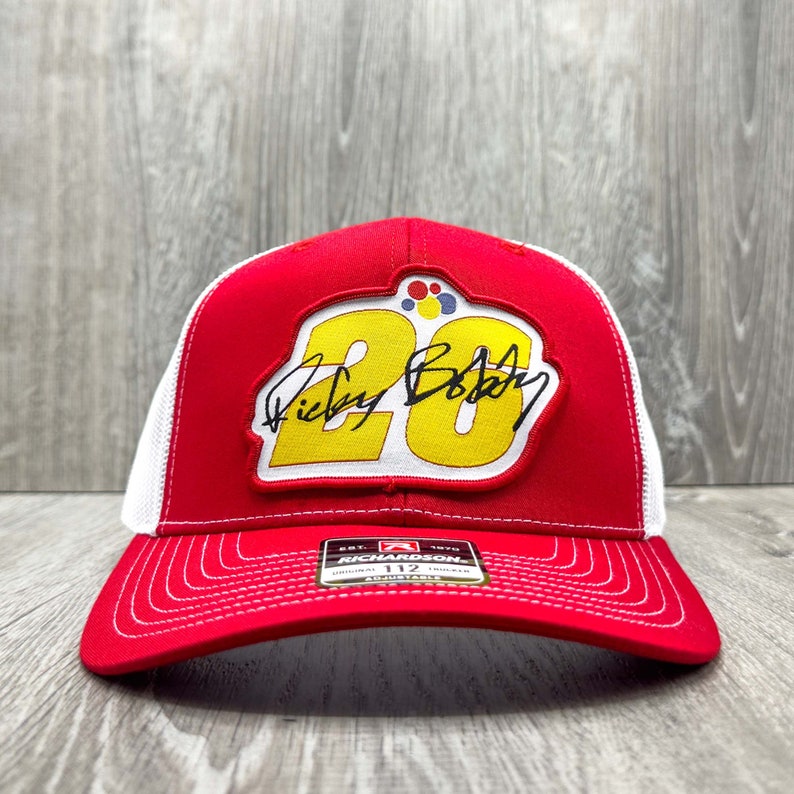 Ricky Bobby Signature #26 Racing Trucker Hat Red With White Mesh ...