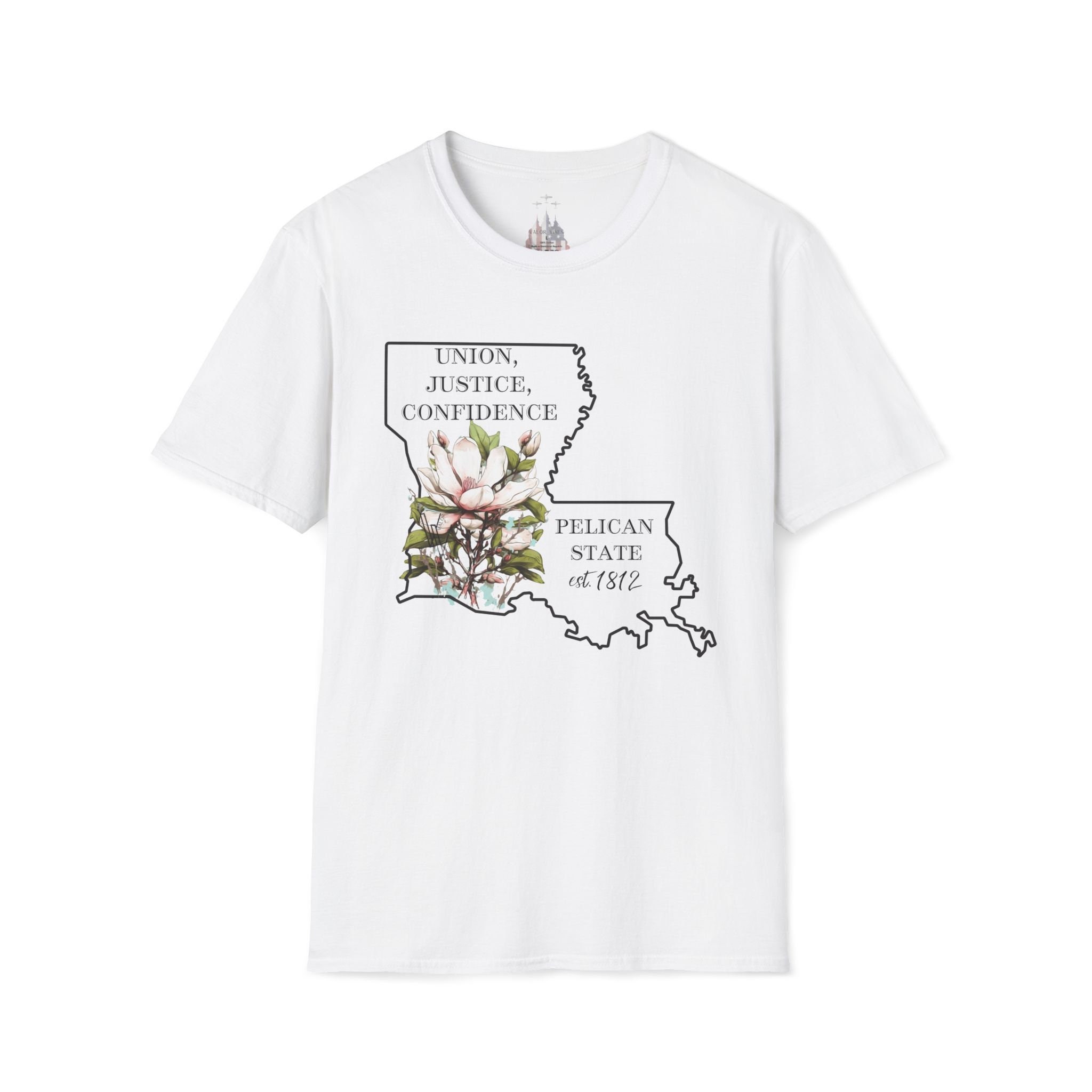Louisiana State Outline With State Flower, Motto, Est. Year - Etsy