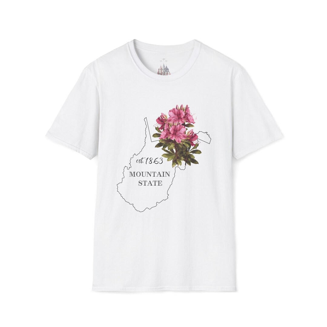 West Virginia State Outline With State Flower, Motto, Est. Year - Etsy