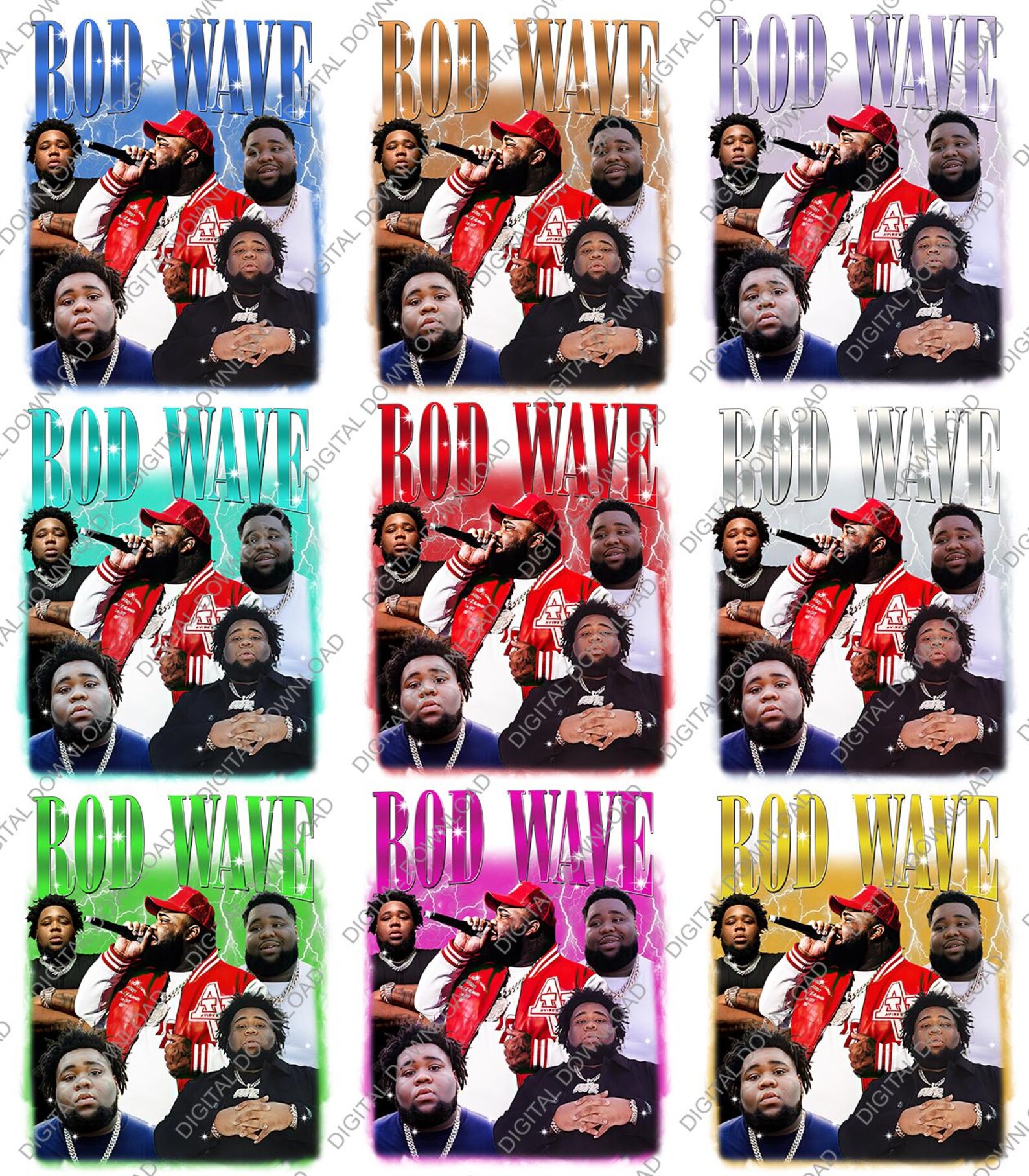 Combo 9 Rod Wave Rapper Design Png, Hot Graphic Rod Wave Last Lap Tour ...