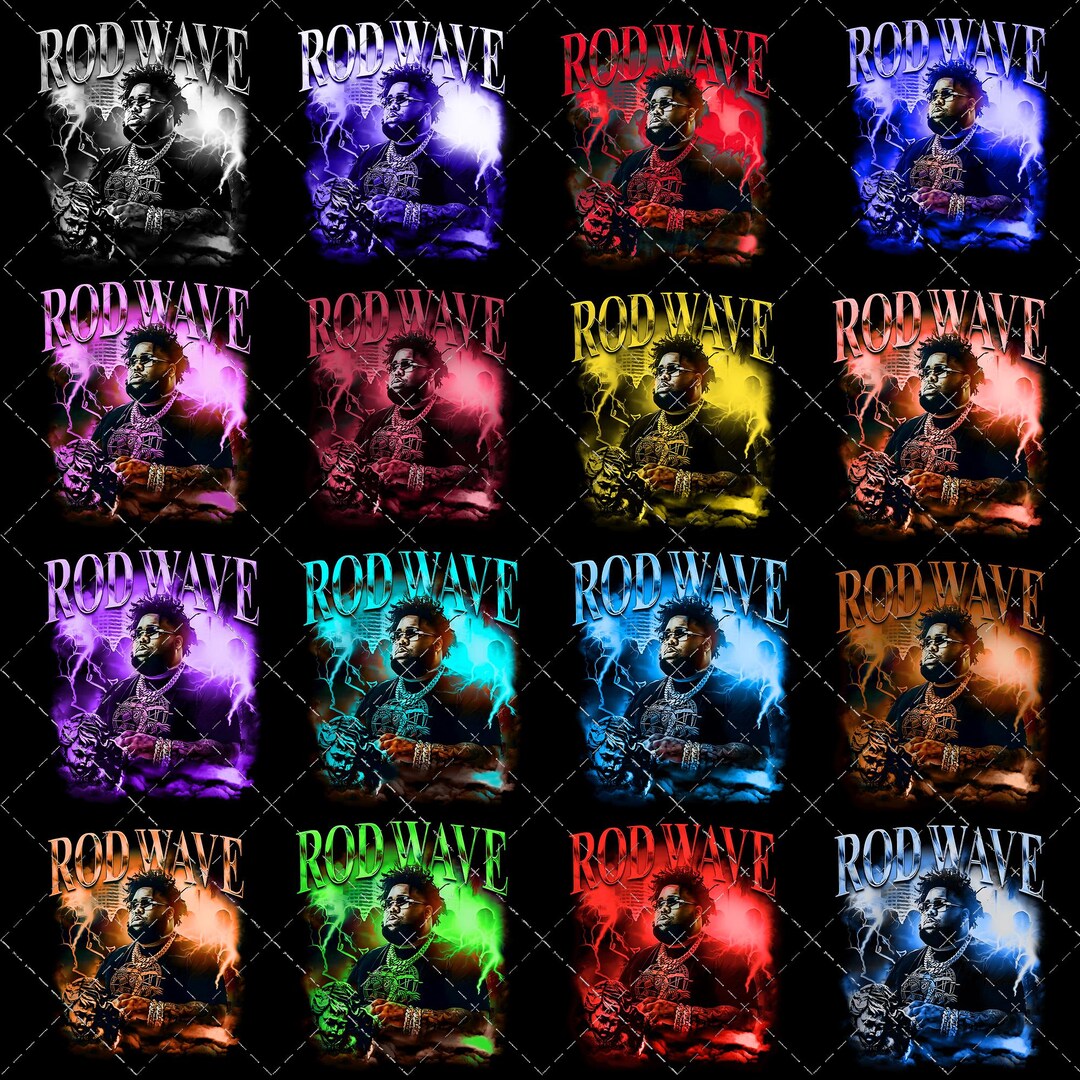 Bundle 16 Rod Wave Rapper Design, Rod Wave Last Lap Tour File Png, Rap ...