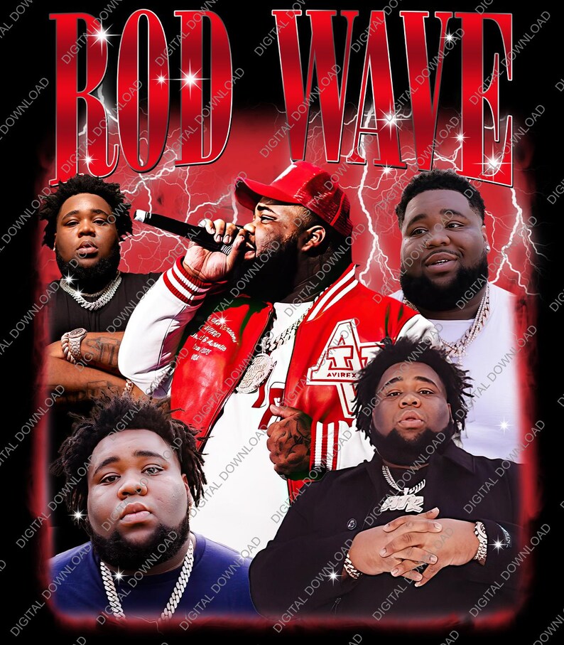 Combo 9 Rod Wave Rapper Design Png, Hot Graphic Rod Wave Last Lap Tour ...