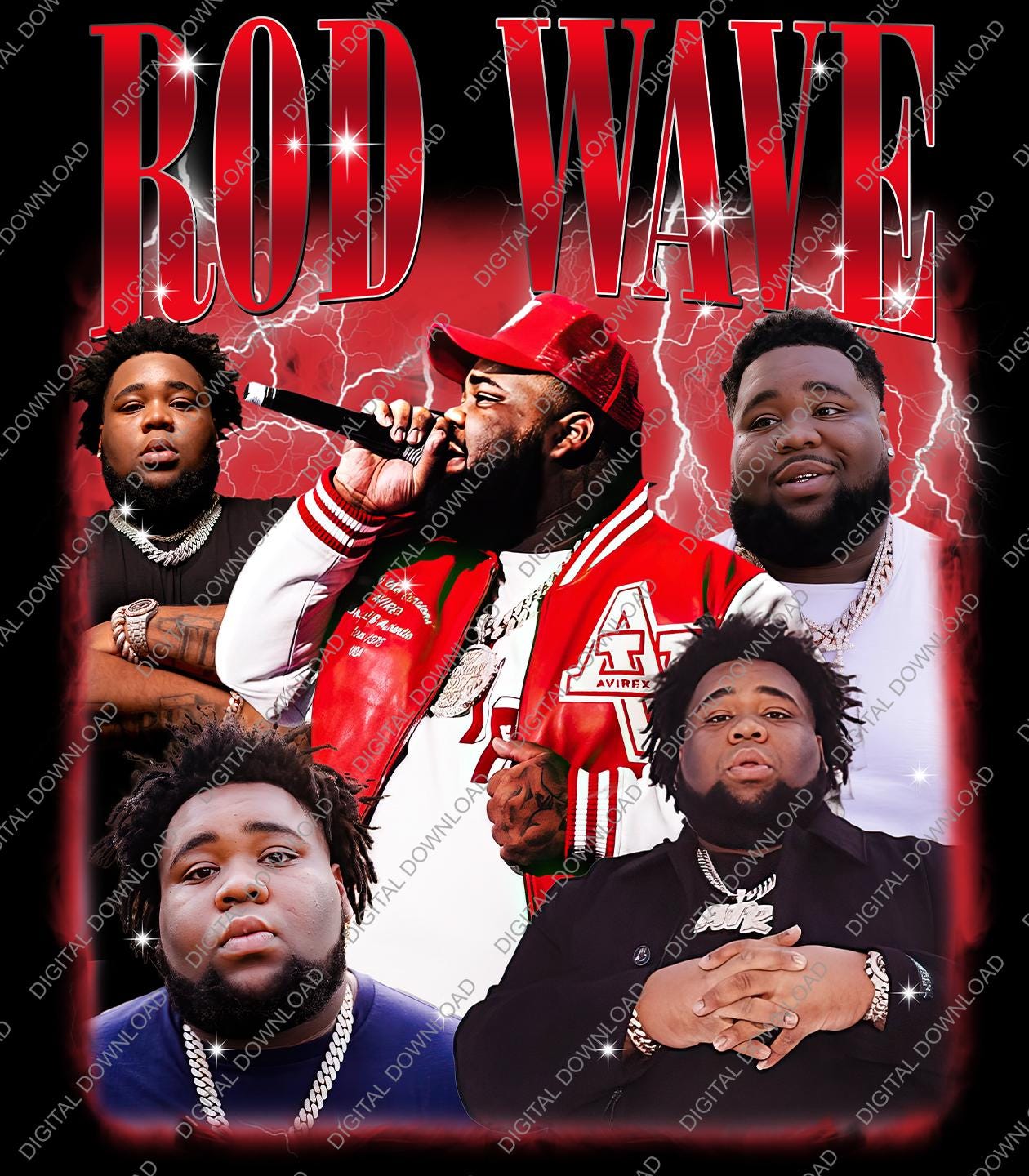 Combo 9 Rod Wave Rapper Design Png, Hot Graphic Rod Wave Last Lap Tour ...