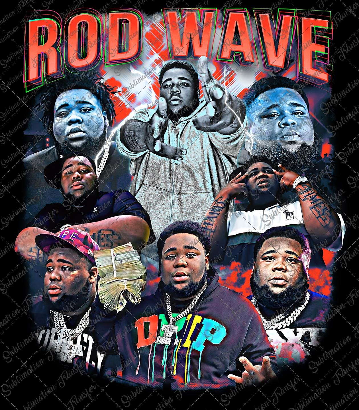 Combo Hot Rod Wave Rapper Design Png, Hot Graphic Rod Wave Last Lap ...