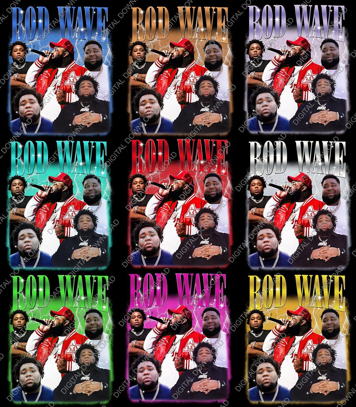 Combo 9 Rod Wave Rapper Design Png, Hot Graphic Rod Wave Last Lap Tour ...