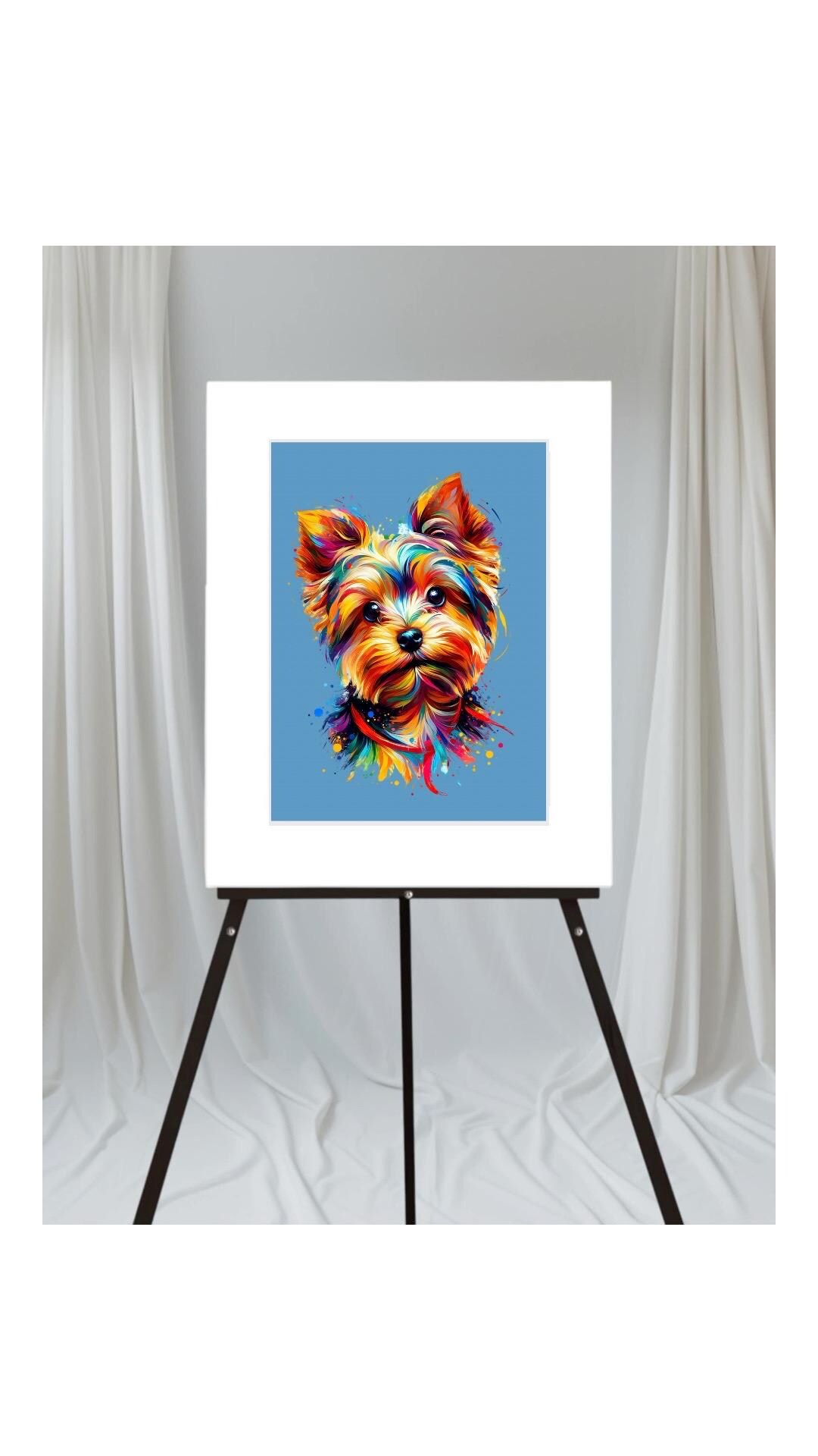 Yorkie Dog Matted Art | Dog Art | Wall Art | Home Decor | Dog Lover ...