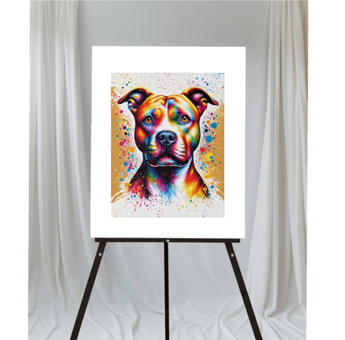 Pit Bull Art Print - Colorful Dog Portrait - Pit Mom Gift - Pit Bull ...