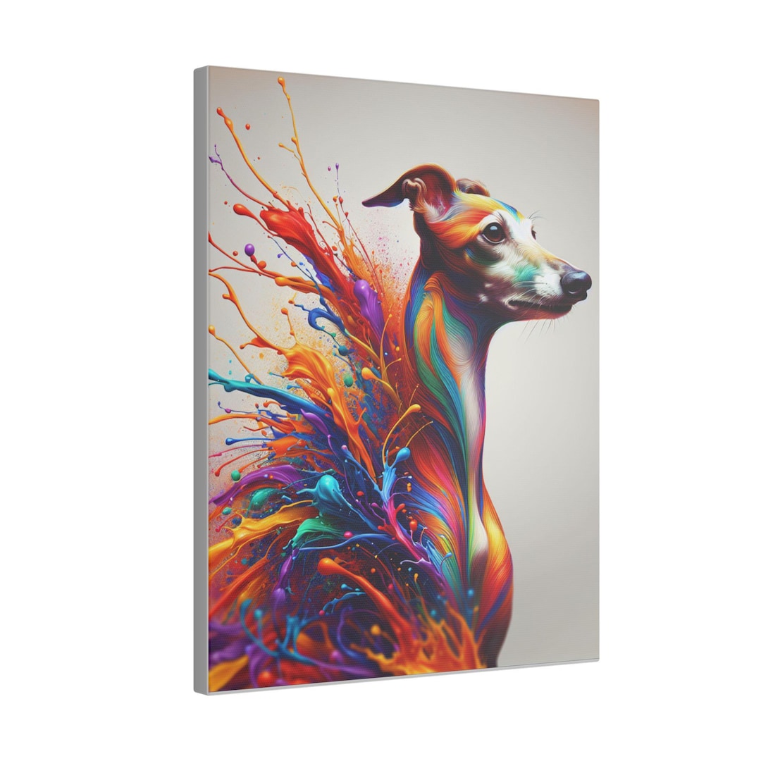 Italian Greyhound Canvas Art - Iggy Dog Portrait - Italian Greyhound ...