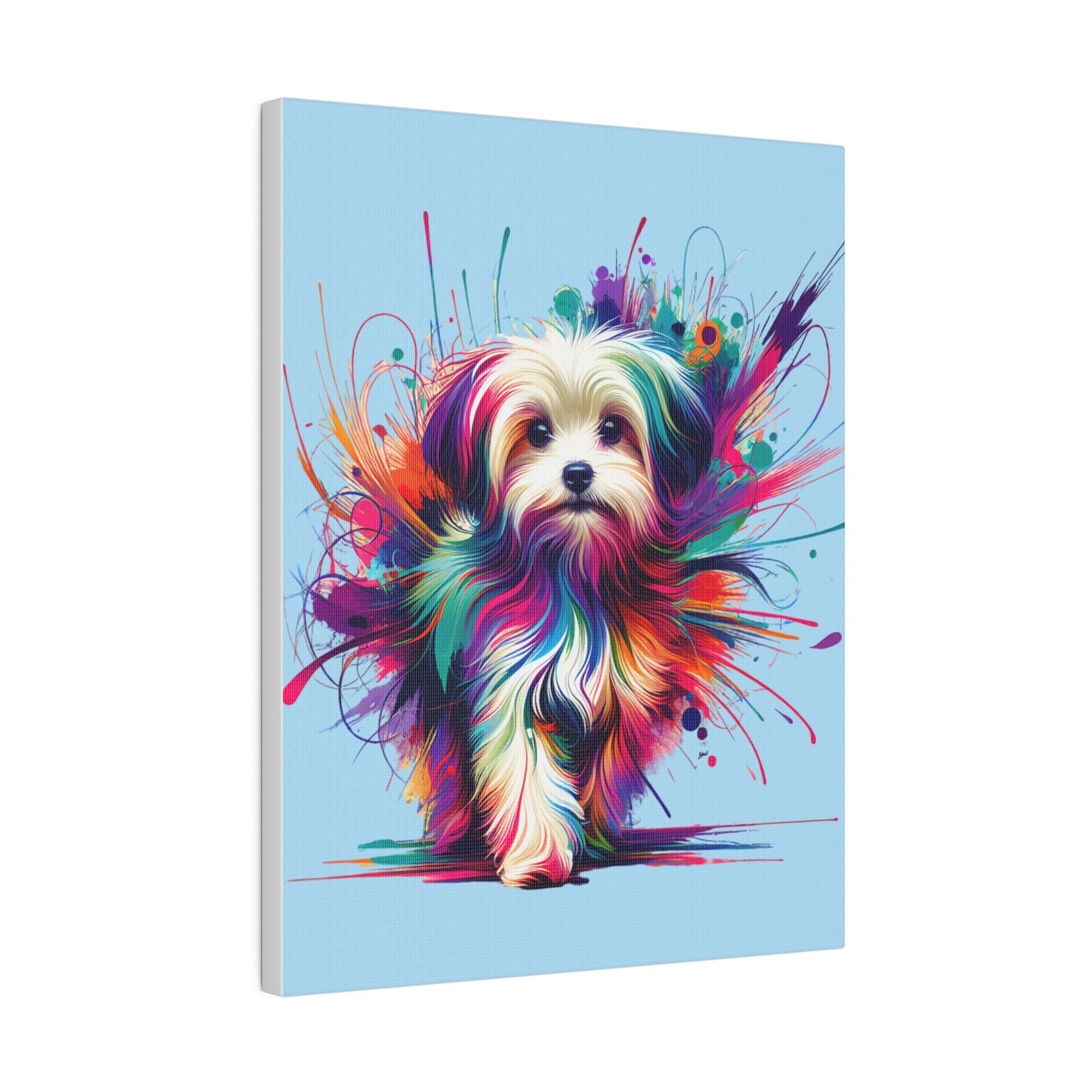 Maltipoo Dog Art - Colorful Splash Canvas Print - Maltipoo Wall Art ...