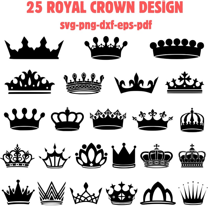 Royal Crown Svg File, King Crown SVG, Queen Crown SVG, Princess Tiara ...