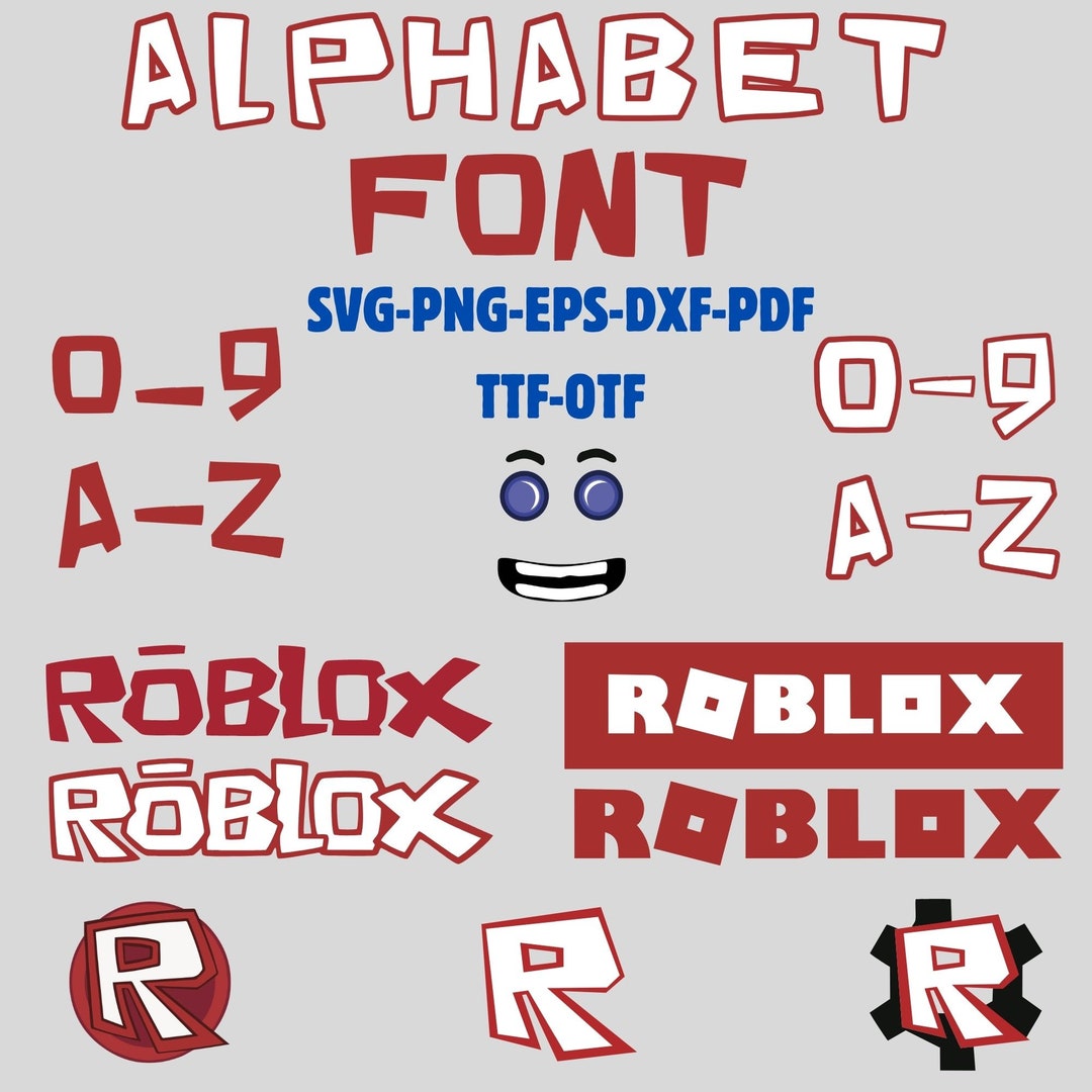 Roblox Alphabet Svg, Roblox SVG Bundle, Roblox Font, Gaming Svg Files ...