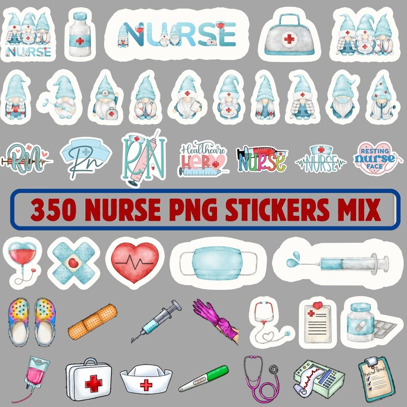 Nurse Stickers - Etsy