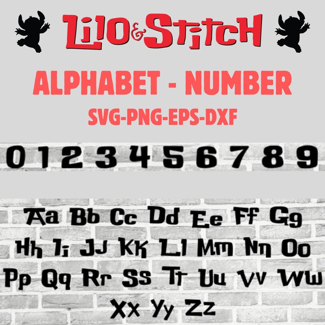 Stitch Alphabet Svg, Lilo and Stitch, Stitch Alphabet Font, Lilo ...