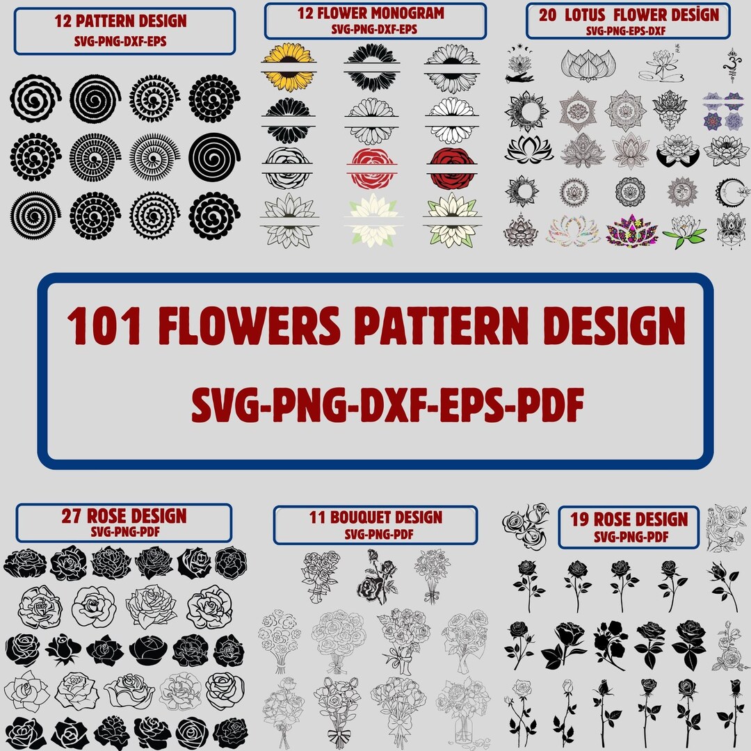 Mega Flowers Bundle,lotus Flower Svg,lotus Svg,namaste Svg,yoga Svg ...