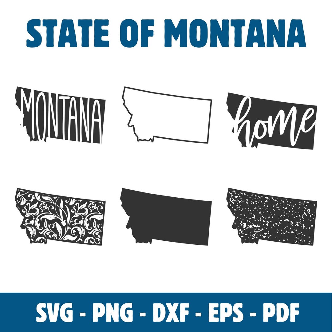 US States SVG | Montana State SVG | Commercial Use America Chart ...